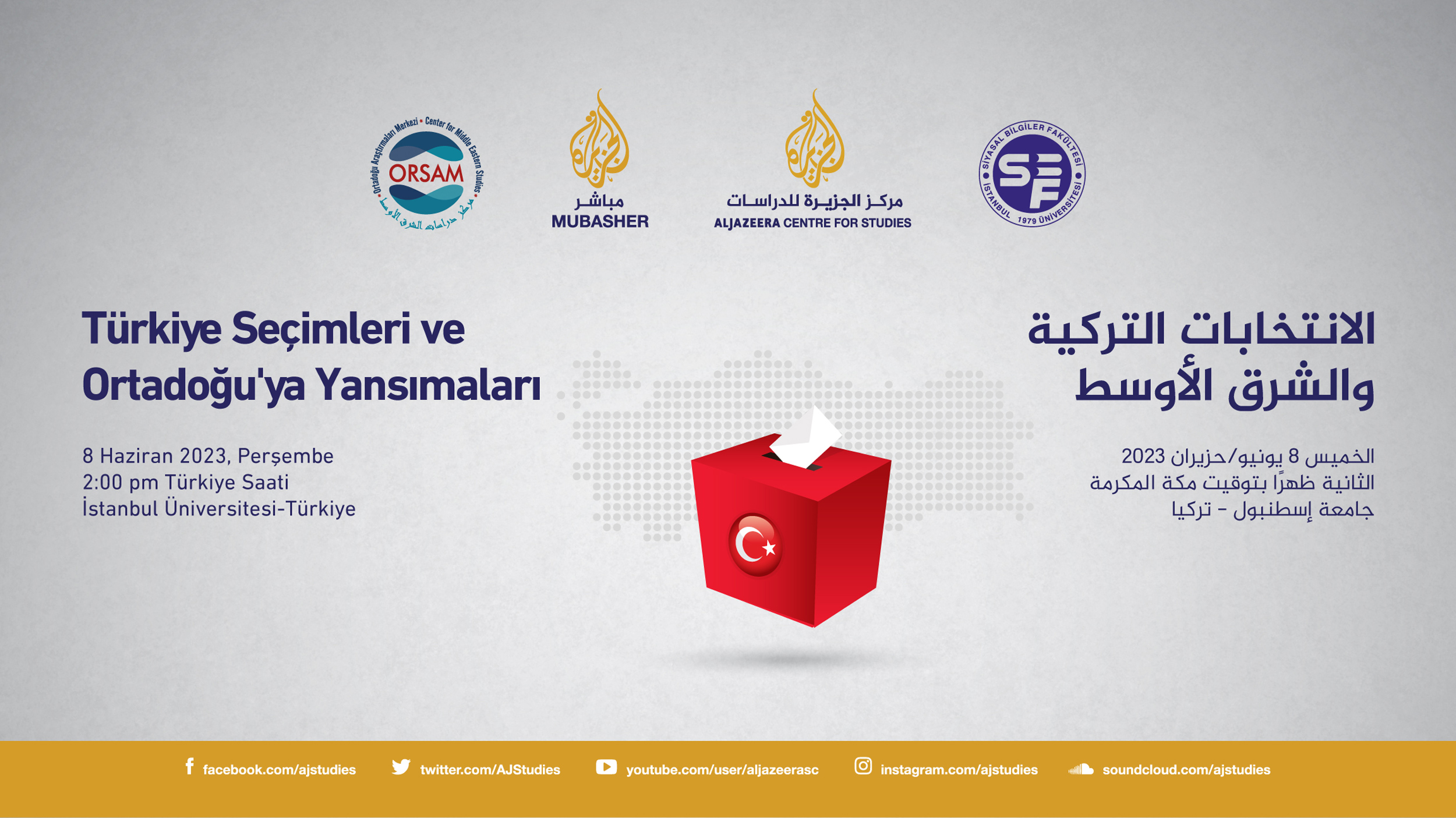 AJCS and ORSAM to discuss post-elections challenges in Turkey | Al ...